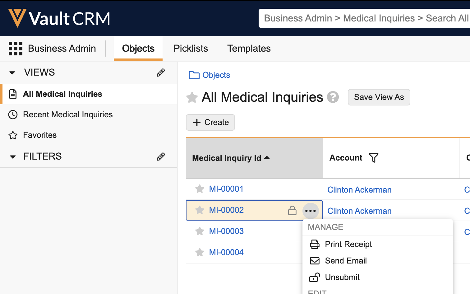 Generating Printable Medical Inquiry Receipts
