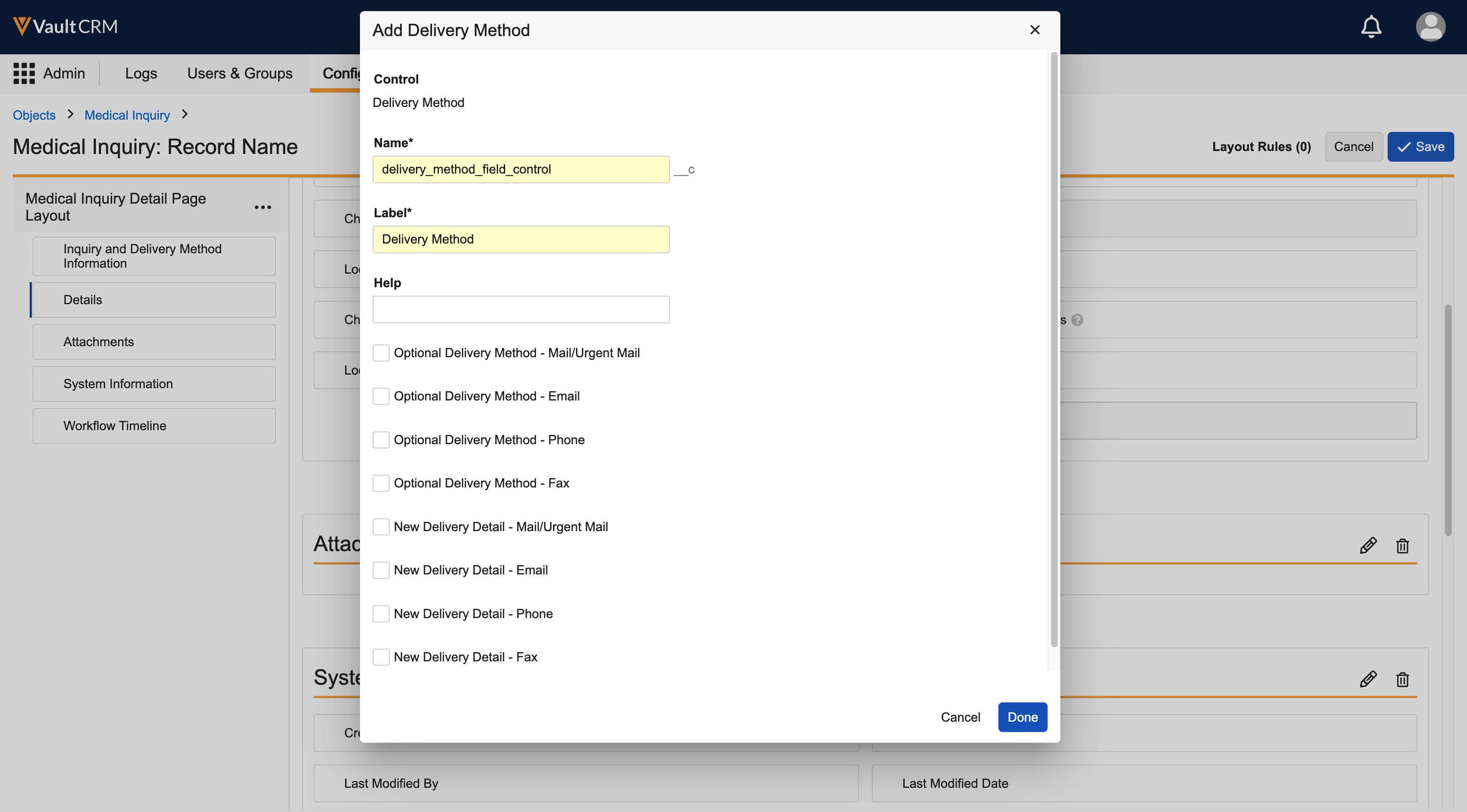 Configuring Medical Inquiries